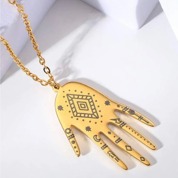 Jewelry | Henna Hand Gold Steel Mehndi Jewish Bridal Tattoo Palm ...